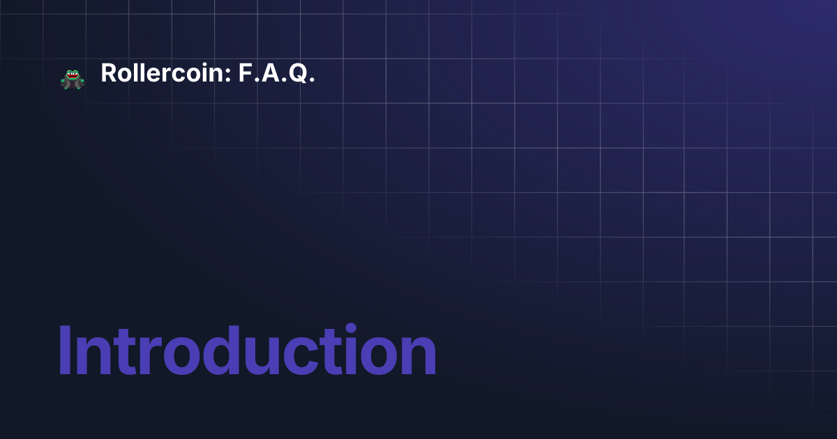 Introduction | Rollercoin: F.A.Q.